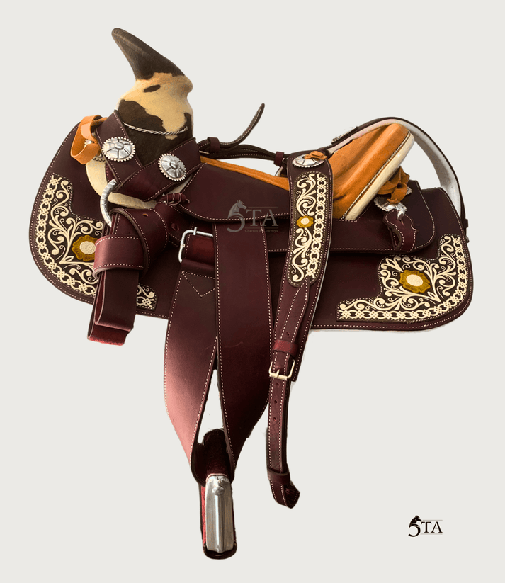 Montura Charra Piteada Piel Látigo Americana | 5TA – 5TA | Charros ...